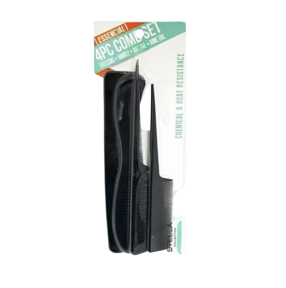 Stella Collection 4Pc Comb Set - Charlies Hair & Beauty
